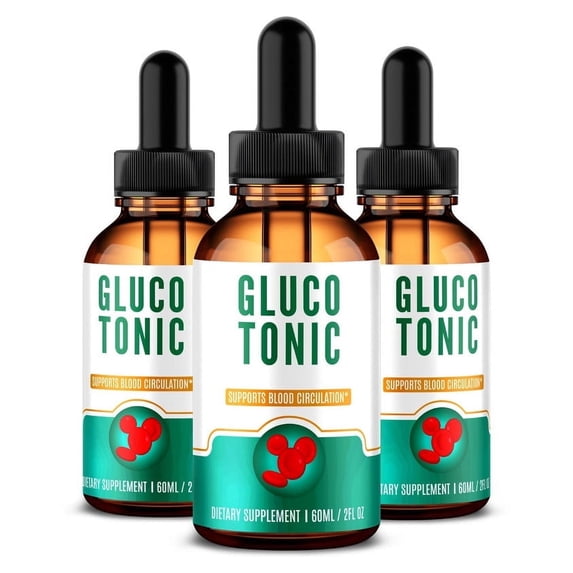 (3 Pack) Gluco Tonic Drops - Blood Support Formula, Official GlucoTonic ...