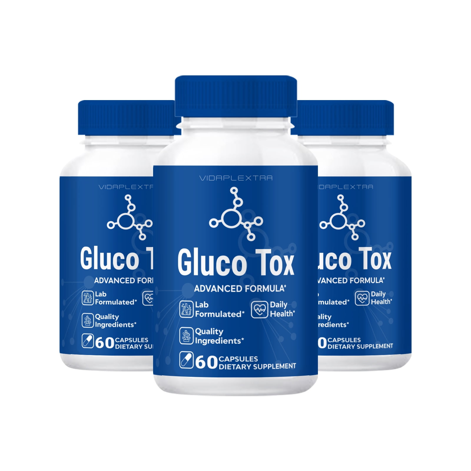 (3 Pack) Gluco Tox Capsules - Gluco Tox Advanced Capsules - Walmart.com