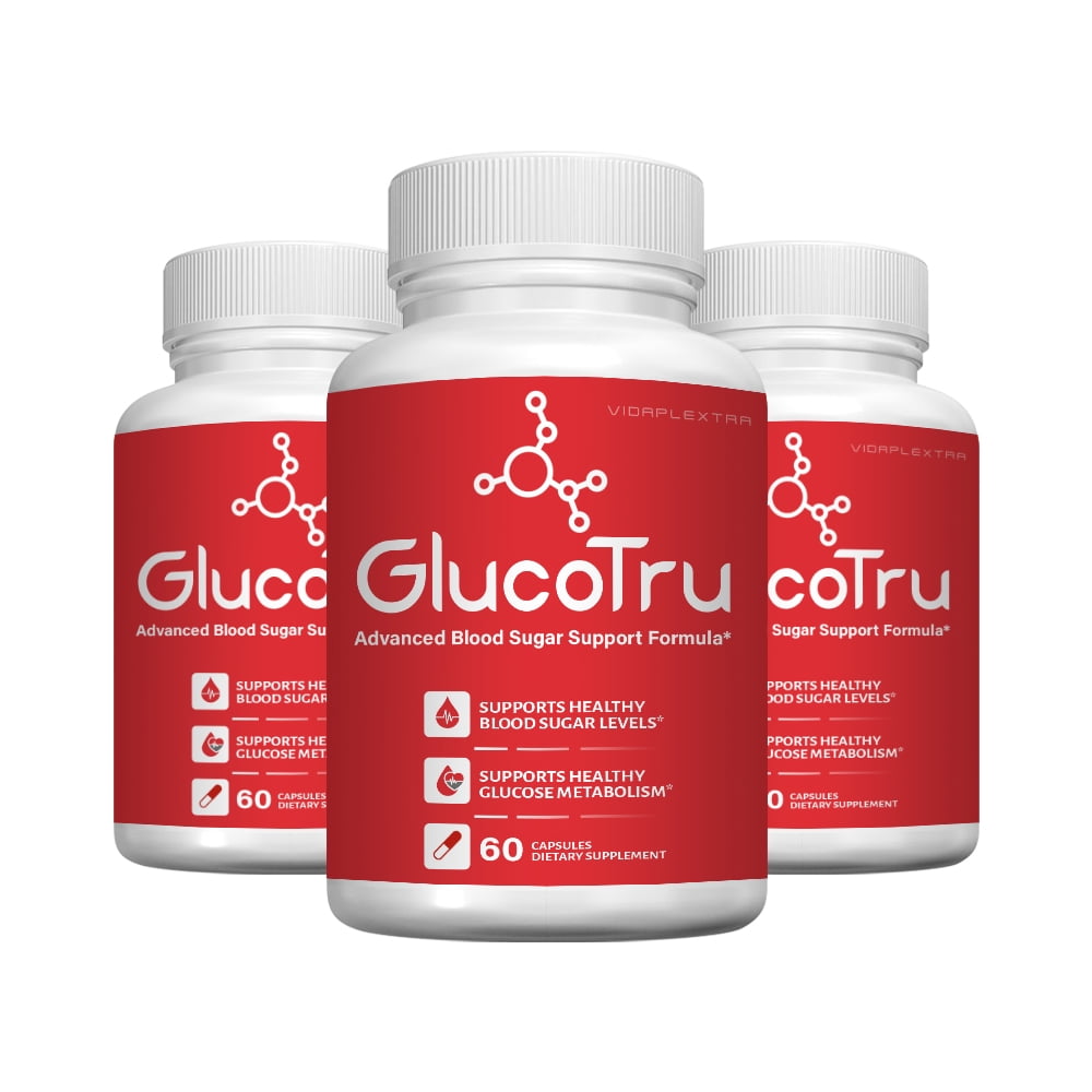 (3 Pack) Gluco Tru - GlucoTru Capsules - Walmart.com