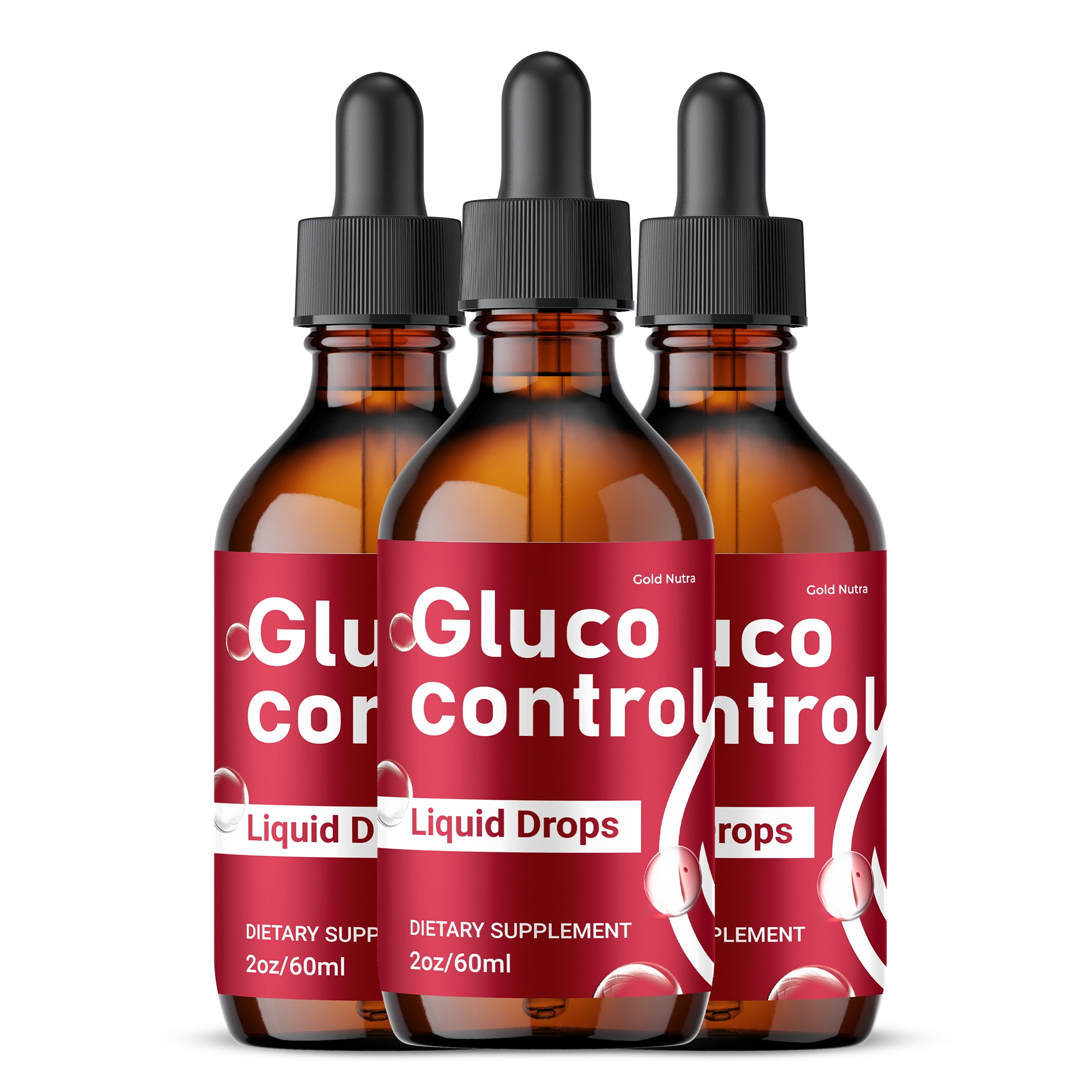 (3 Pack) GlucoControl Supplement Drops, All Natural Glycogen Supplement ...