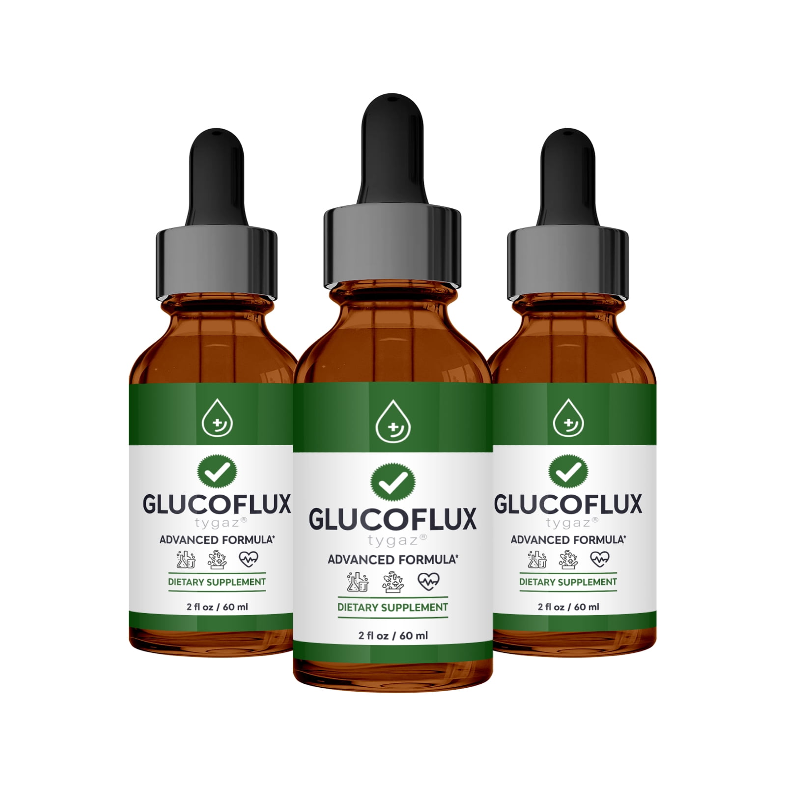 (3 Pack) GlucoFlux - Gluco Flux Liquid Supplement - Walmart.com