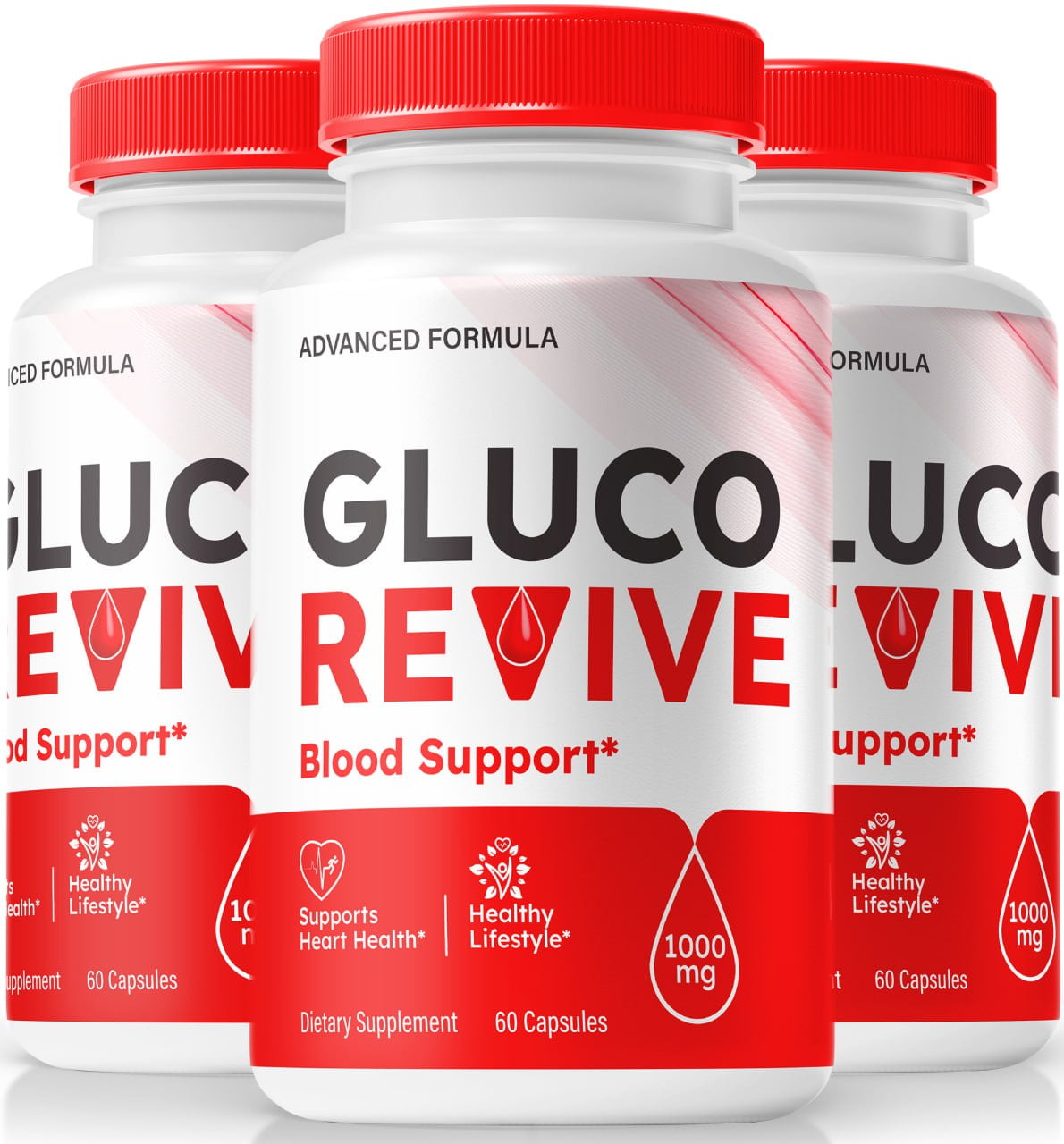 (3 Pack) GlucoRevive Blood Support Capsules - Official Gluco Revive ...