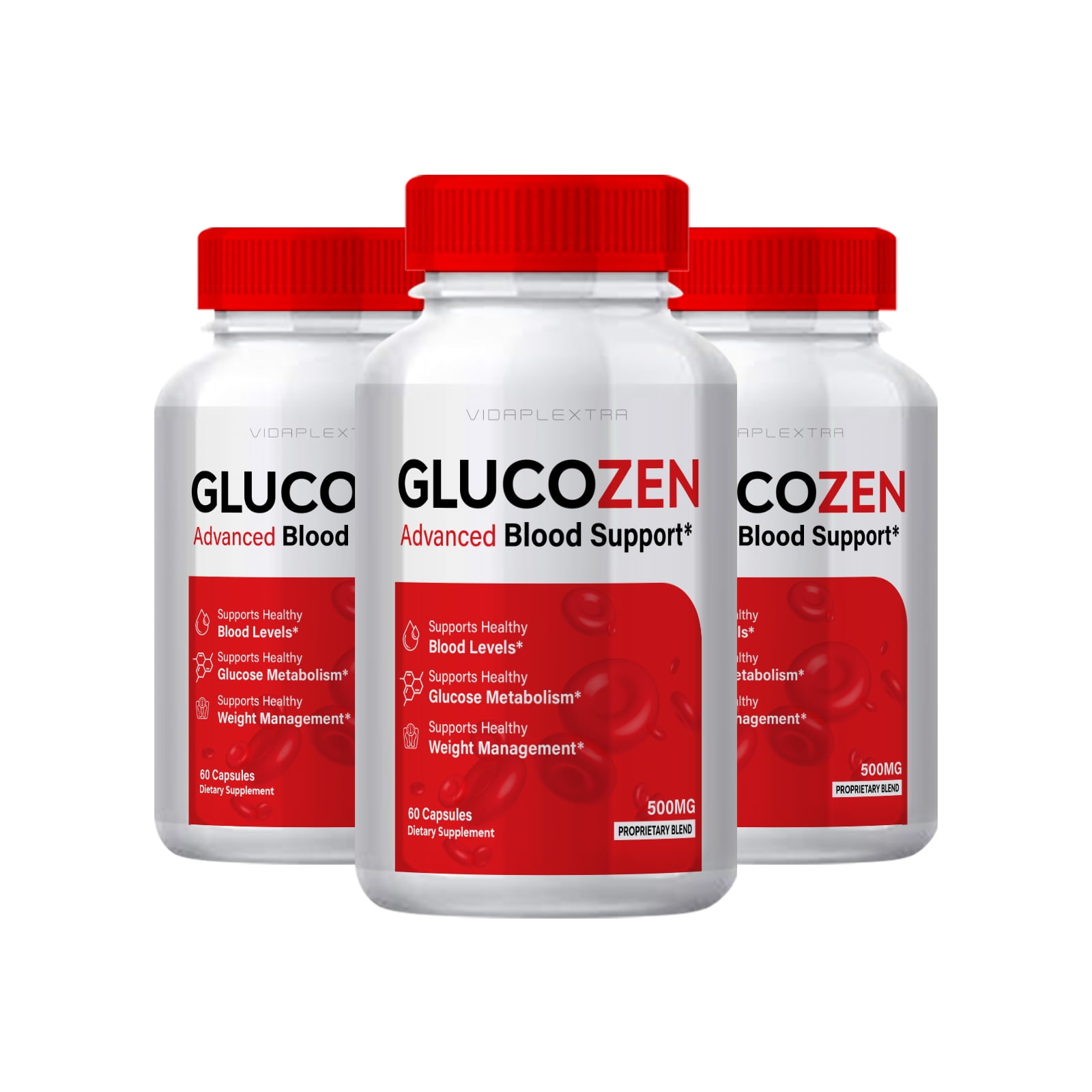 (3 Pack) GlucoZen- Gluco Zen Advanced Capsules - Walmart.com
