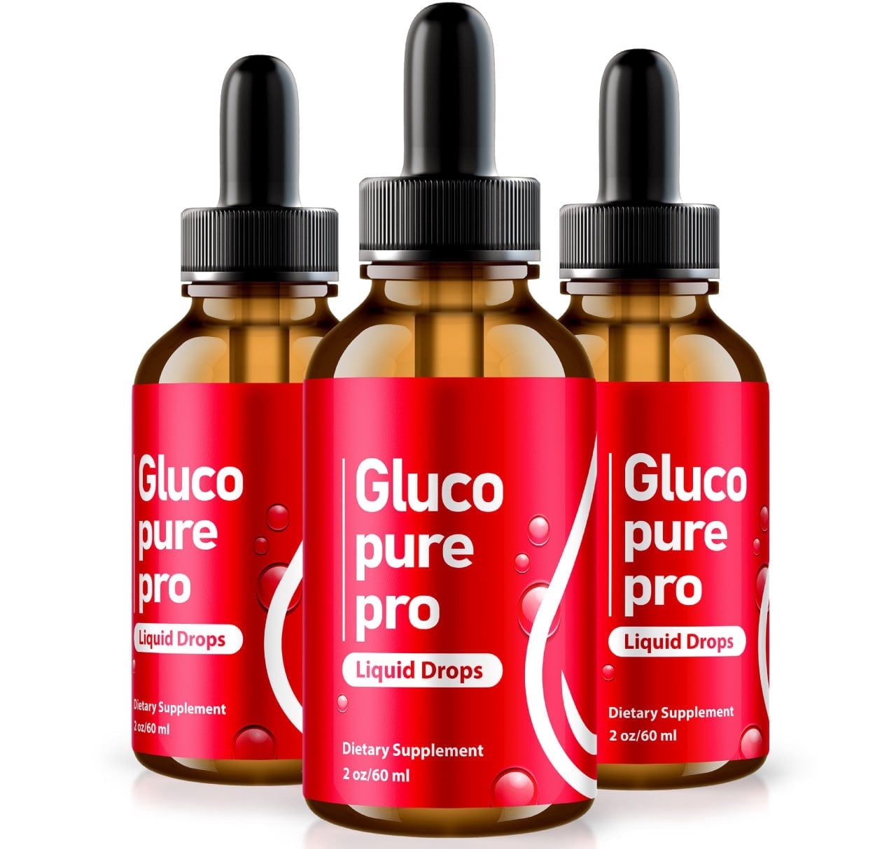 (3 Pack) Glucopure Pro Drops, Advanced Blood Support Liquid Drops, All ...