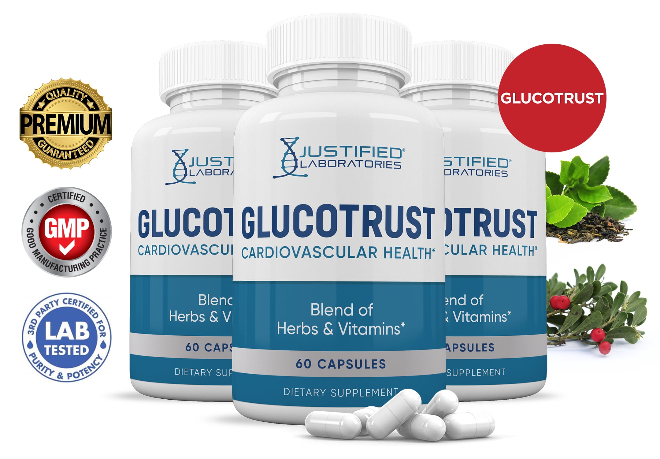 (3 Pack) Glucotrust Premium Formula 688MG 180 Capsules - Walmart.com