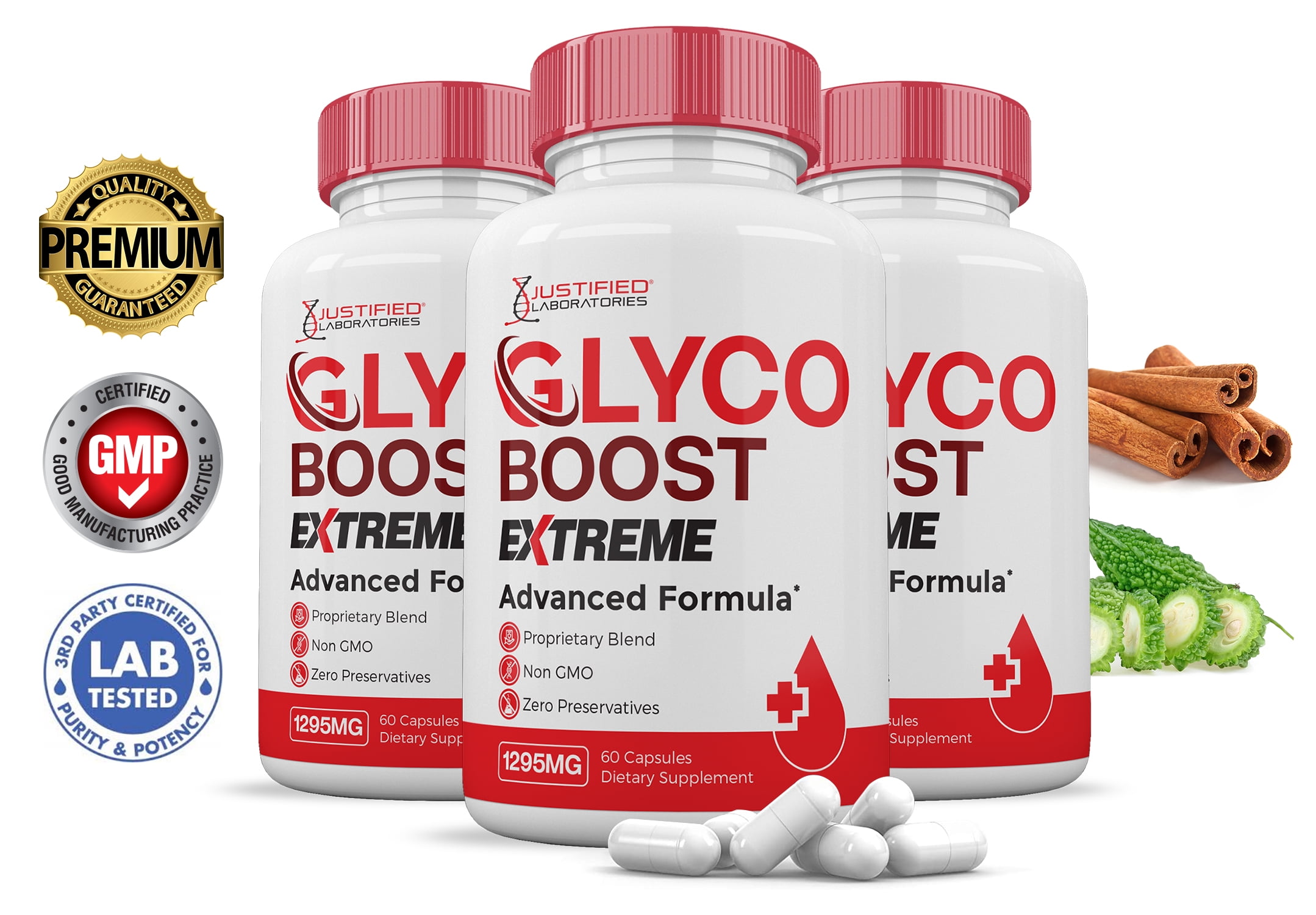 (3 Pack) Glyco Boost Extreme Advanced Formula 1295MG 180 Capsules ...