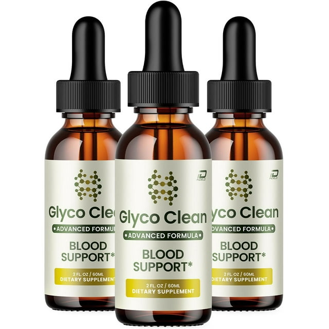 Glyco Clean Blood Support Drops (3 Pack) - Extra Strength, All-Natural ...