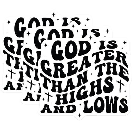 (3 Pack) God is Greater Decals - Faith Inspired - Christian Decals- 3 ...
