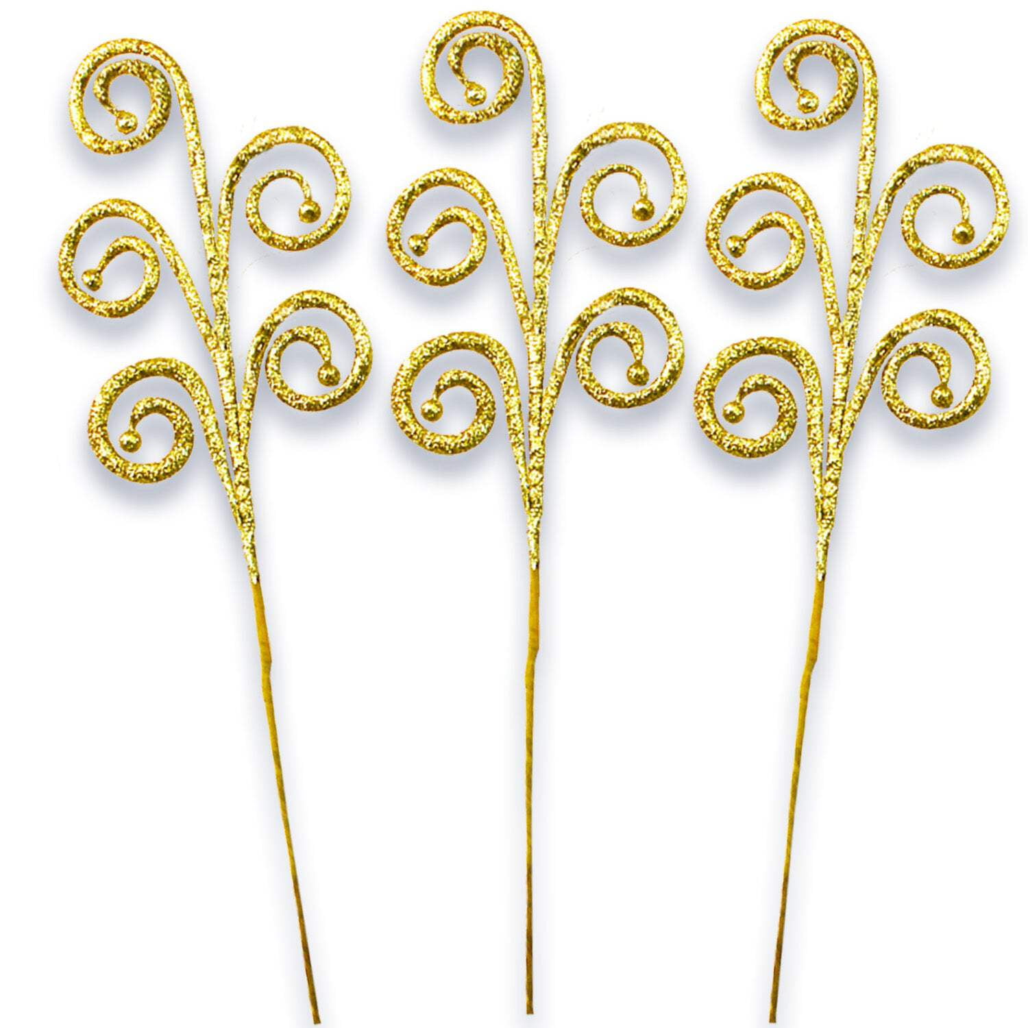 3 Pack Gold Glitter Picks - Walmart.com