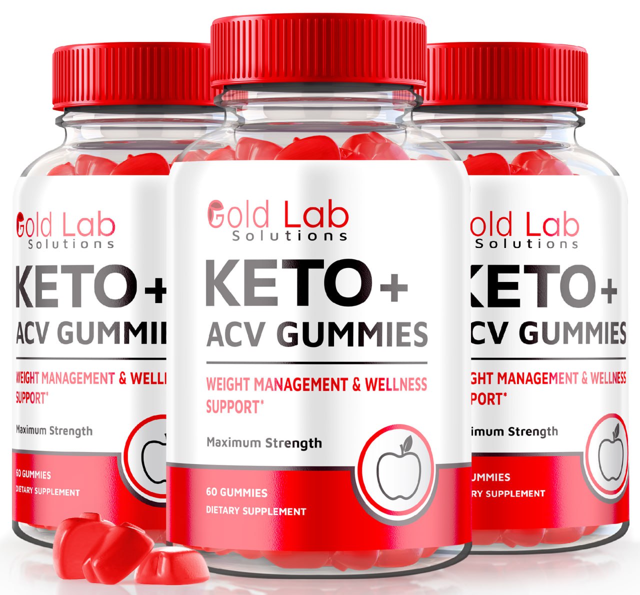 (3 Pack) Gold Lab Solutions Keto + ACV Gummies, Gold Lab ACV Gummies ...