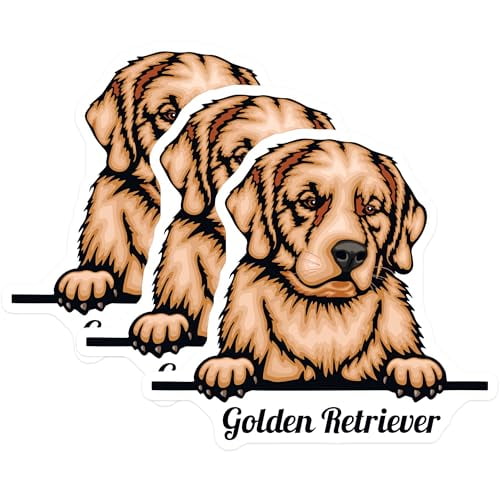 (3 Pack) Golden Retriever Decals - Dog Breed Stickers - Laptop Decals ...