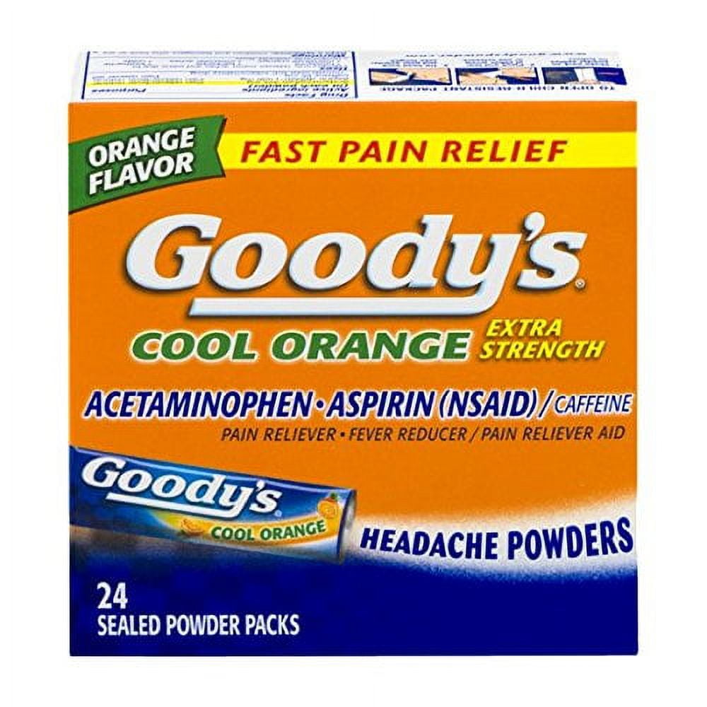 Goodys Cool Orange Extra Strength Pain Reliever, 3 Pack Headache Powder ...