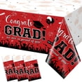 3 Pack Graduation Tablecloths, Rectangle Plastic Table Covers for ...