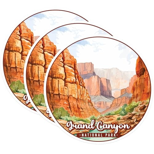 (3 Pack) Grand Canyon Decals - National Park Decal - Travel Decals - 3 ...