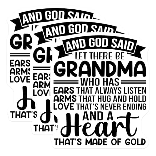 (3 Pack) Grandma Decals - Grandma Who Has Ears That Always Listen Decal ...