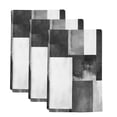 3 Pack Gray Abstract Kitchen Towels Modern Rustic Geometric Color Block ...