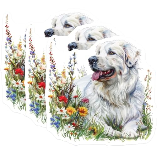 (3 Pack) Great Pyrenees Decals - Dog Lover Stickers - Laptop Decals- 3 ...