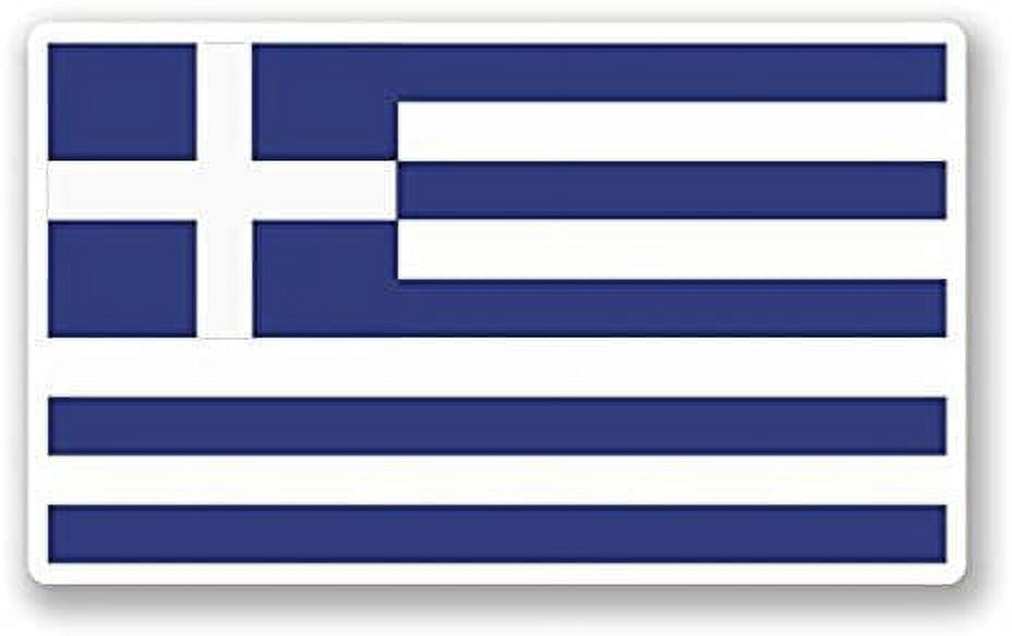 3 Pack - Greece Greek Flag Vinyl SELF ADHESIVE STICKER Decal - Sticker ...