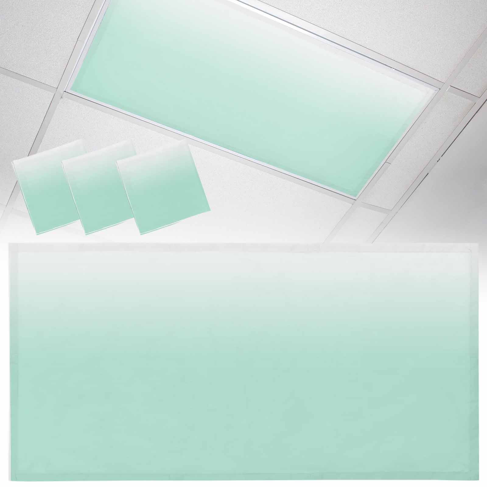 3 Pack Green and Fluorescent Light Covers for Ceiling Lights White ...
