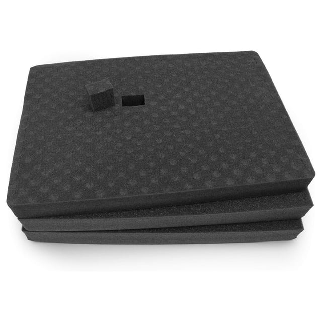 3 Pack Gun Case Foam Customizable Insert with Three Pluck Foam Sheets ...