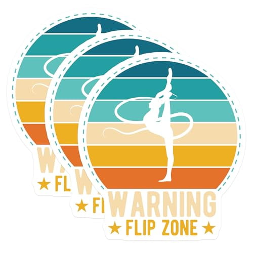 (3 Pack) Gymnastics Decals - Flip Zone Decal - Gymnast Girl Laptop ...