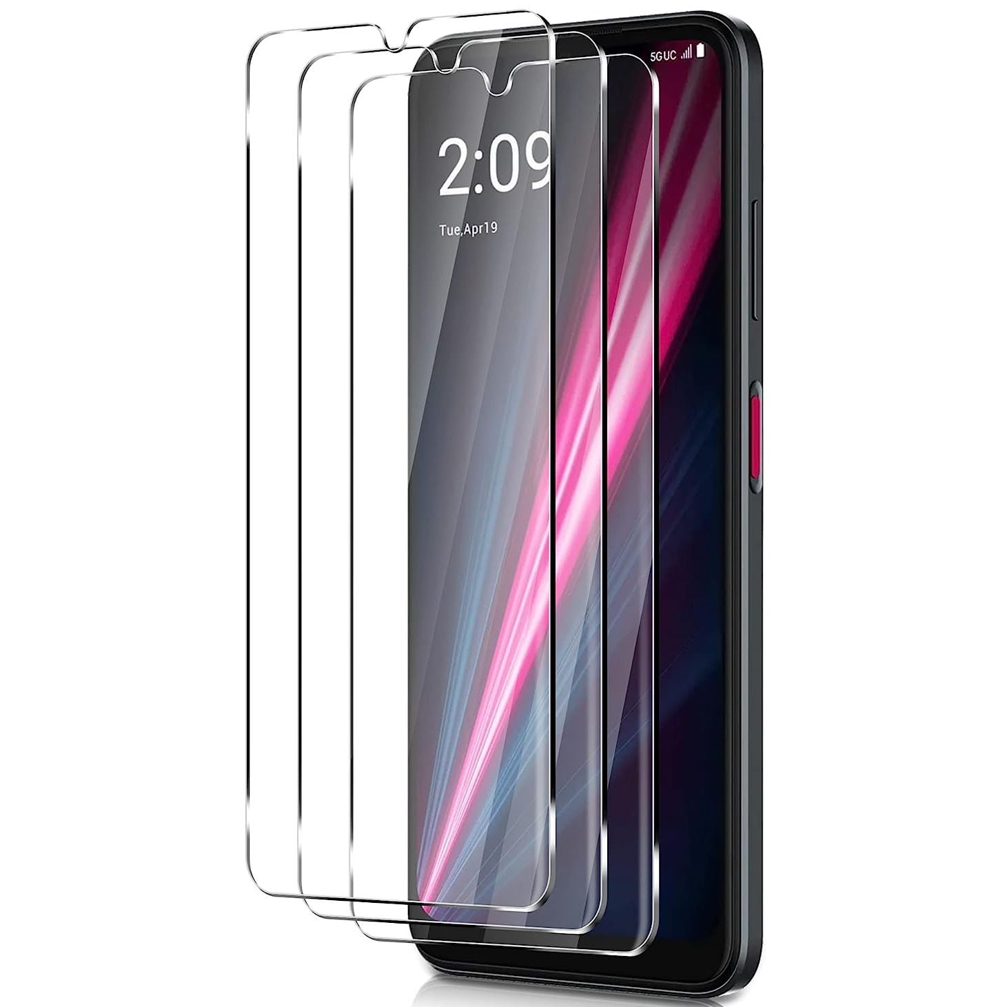 3-Pack HD Tempered Glass Screen Protector for T-Mobile REVVL 6 5G ...