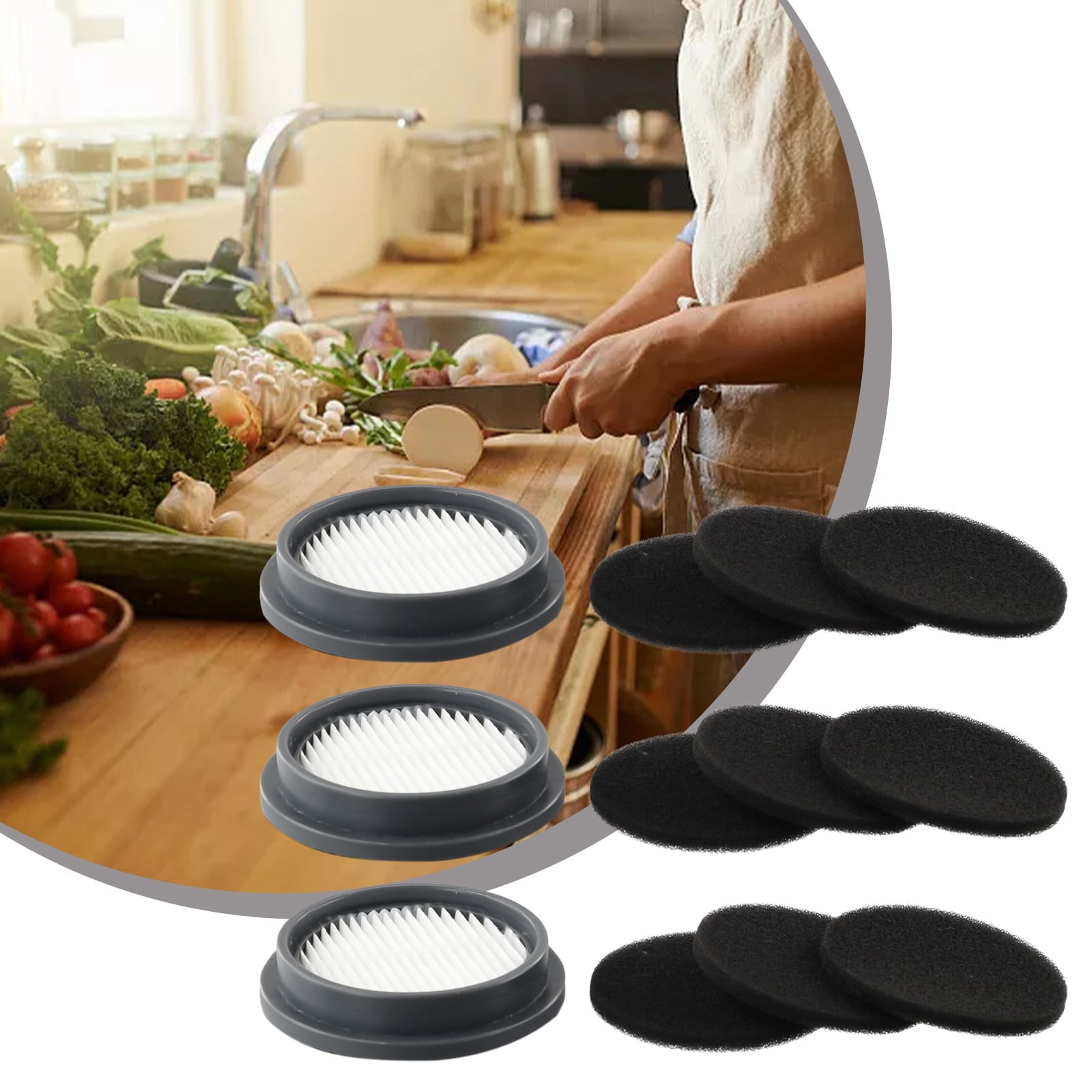 3 Pack HEPA Filter and 9 Pack Sponge Filter for Afoddon A200Pro/A200 ...