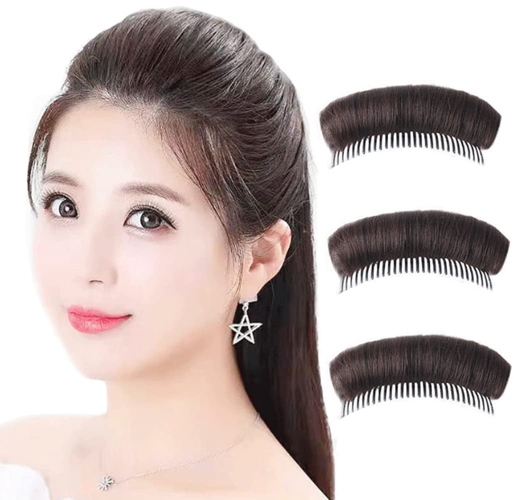 3 Pack Hair Bun Invisible False Hair Clip Volume Hair Base Fluffy Hair ...