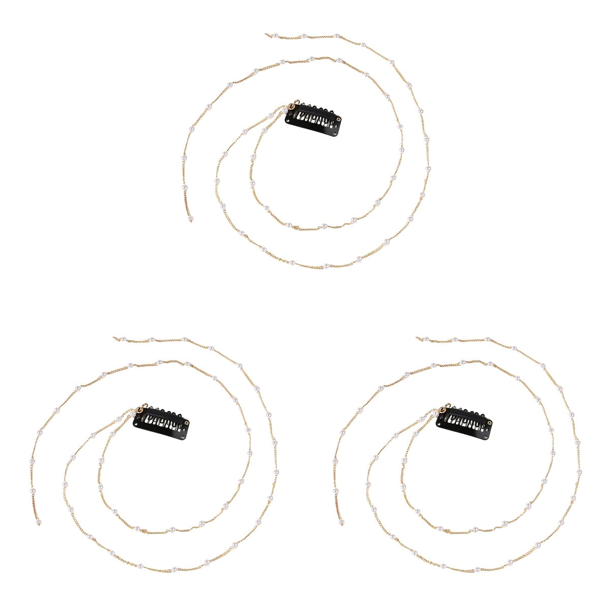 3 Pack Hair Clip Chain Large Wedding Decor Braided Decoration - Walmart.com