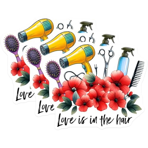 (3 Pack) Hair Stylist Decals - Salon Decor - Cosmetology Stickers - 3 ...