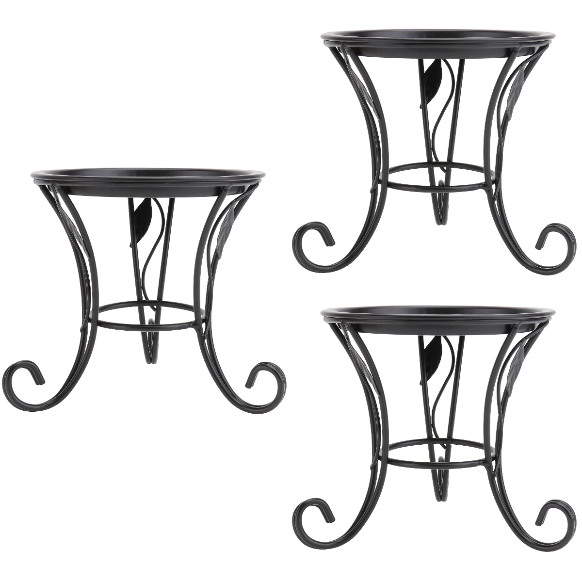 3 Pack Hairpin Leg Plant Stand Garden Flower Large Pots Desktop Indoor ...