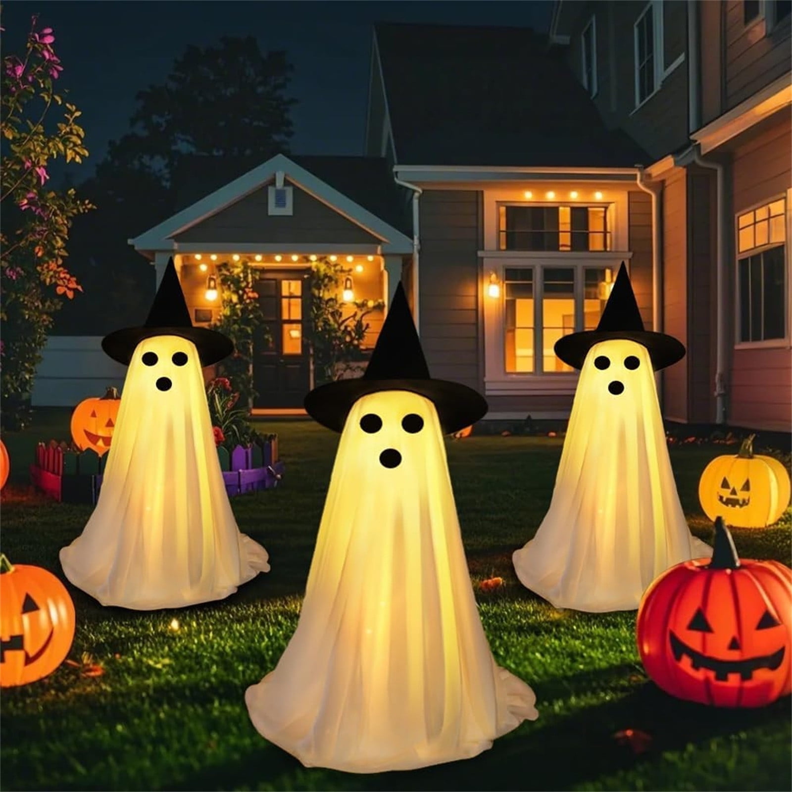 3-Pack Halloween Lights Outdoor - Remote Control String Lights with ...