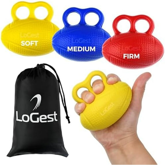 3 Pack Hand Strengthener Devices Ball Exercisers - 3 Level Set for ...