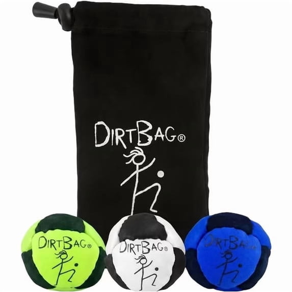3 Pack Handmade 8-Panel Sand Filled Footbag Kick Sacks with Signature ...