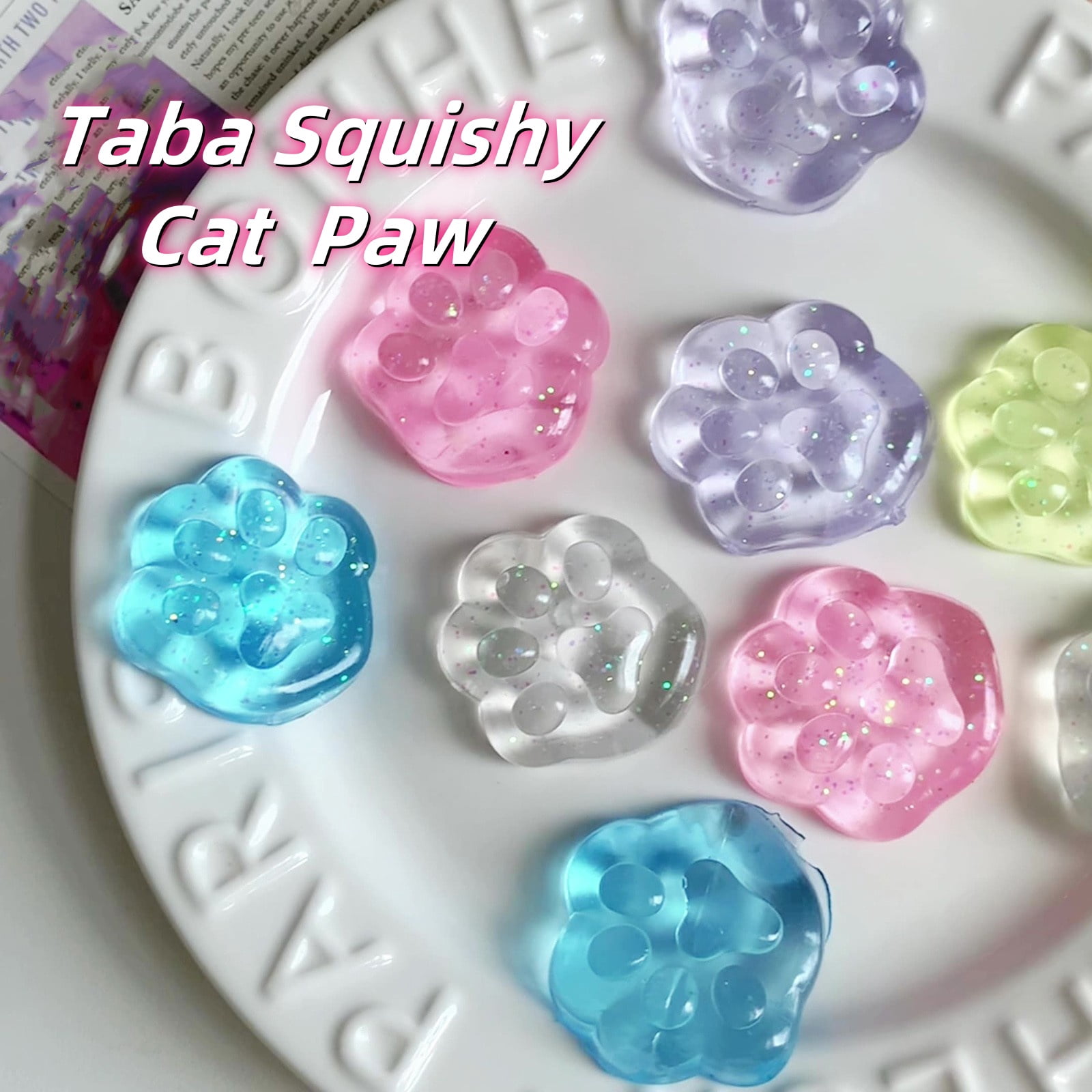 3 Pack Handmade Cat Paw Taba Squishy Soft Squeeze Toys Stress Relief ...