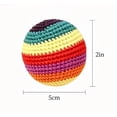 3-Pack Handwoven Multicolor Footbags, Geometric Crochet Juggling Bean ...