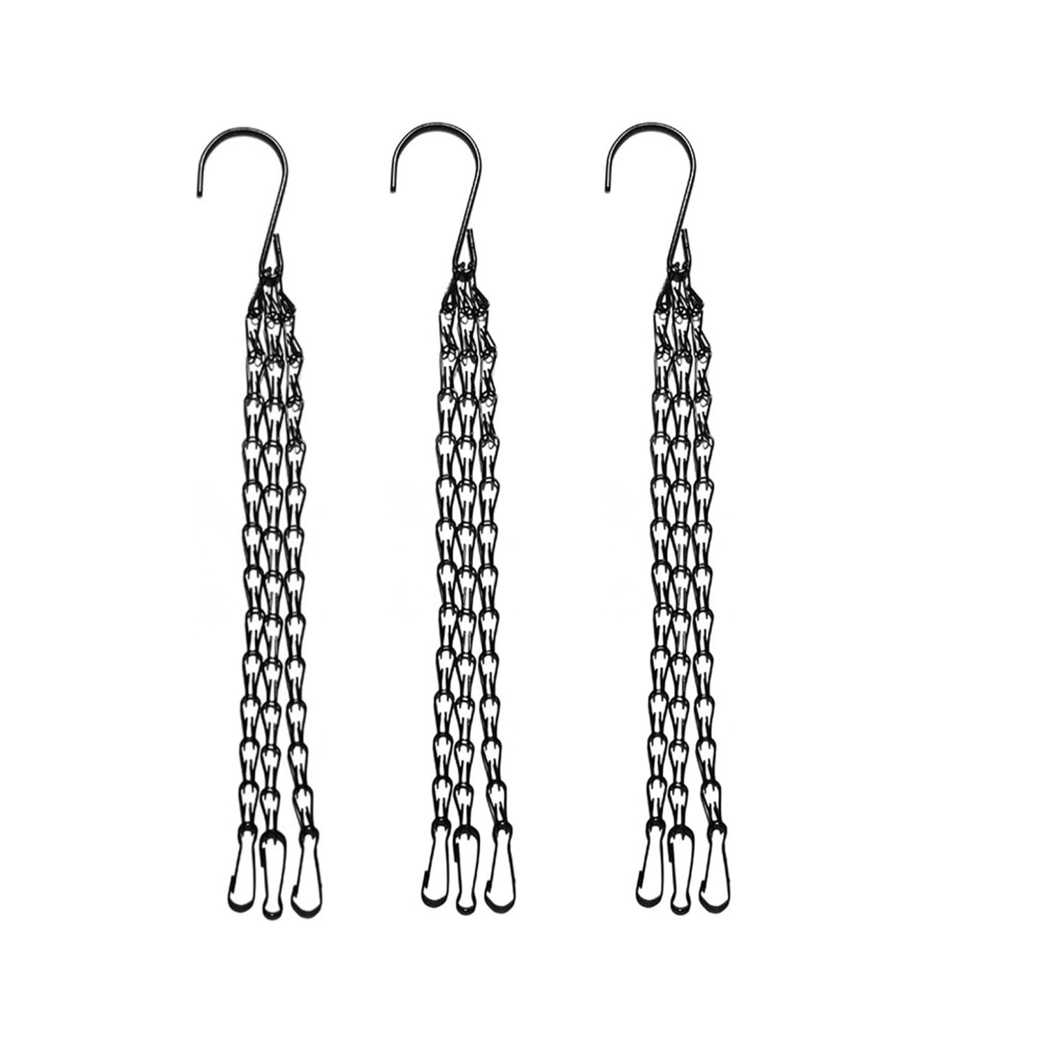 3 Pack Hanging Basket Chains,23In Flower Pot Basket Chains with Hooks ...