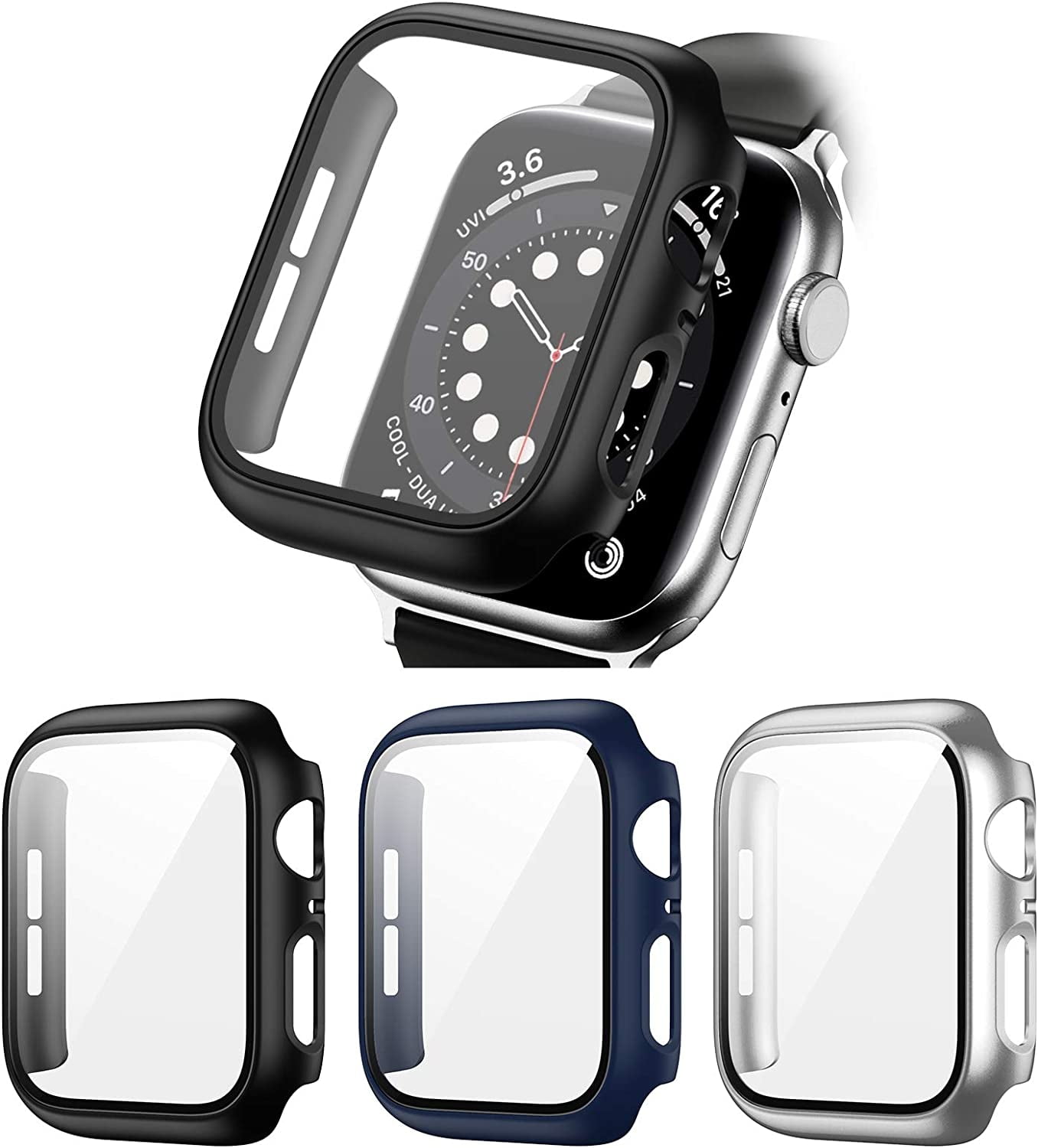 3 Pack Hard PC Case Compatible with Apple Watch Series 3/2/1 38mm, Case ...