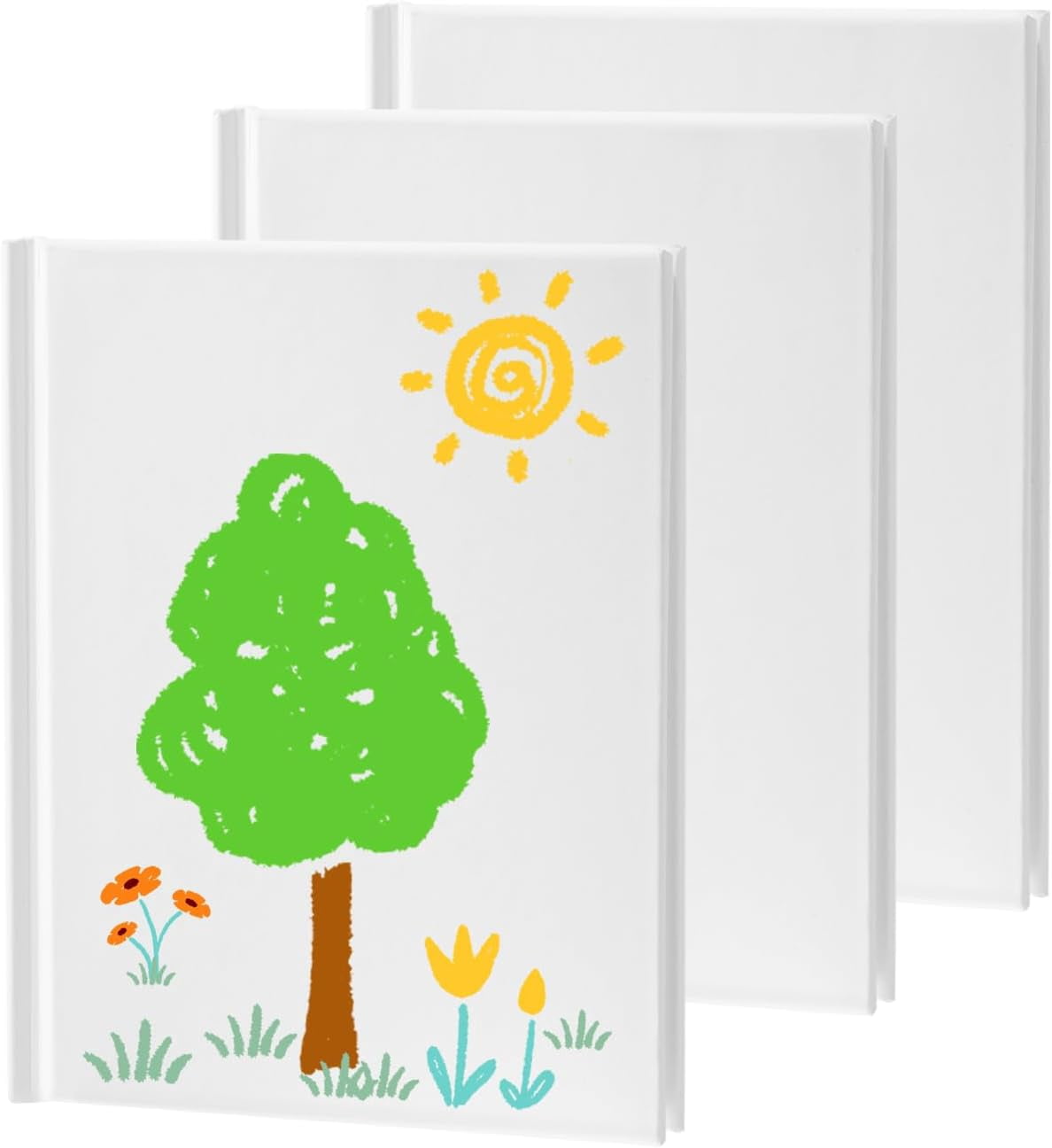 3 Pack Hardcover Blank Book 8.5x11 inch, Hardcover Blank book for ...