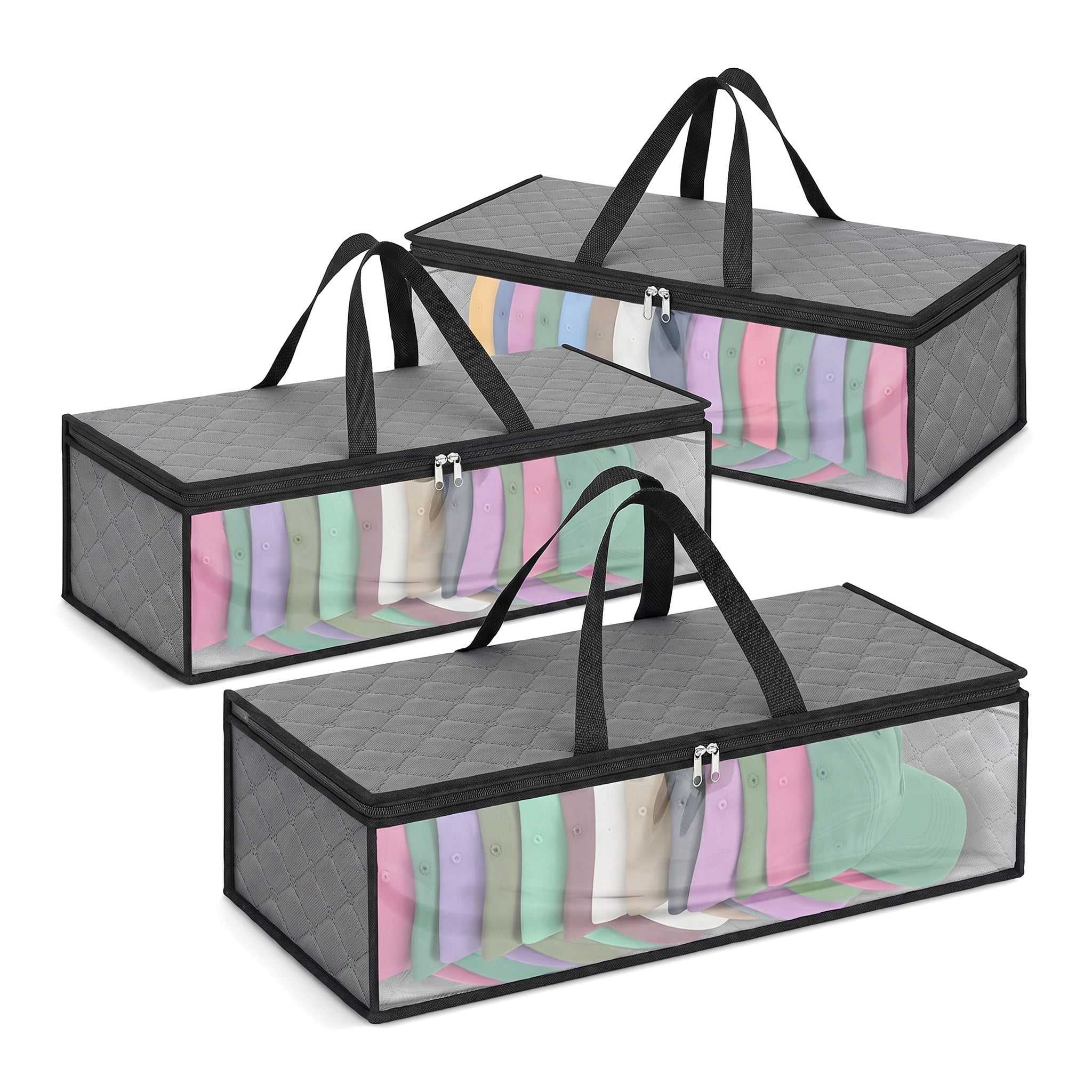 3 Pack Hat Storage for Baseball Caps,Hat Organizer Case & Hat Holder ...