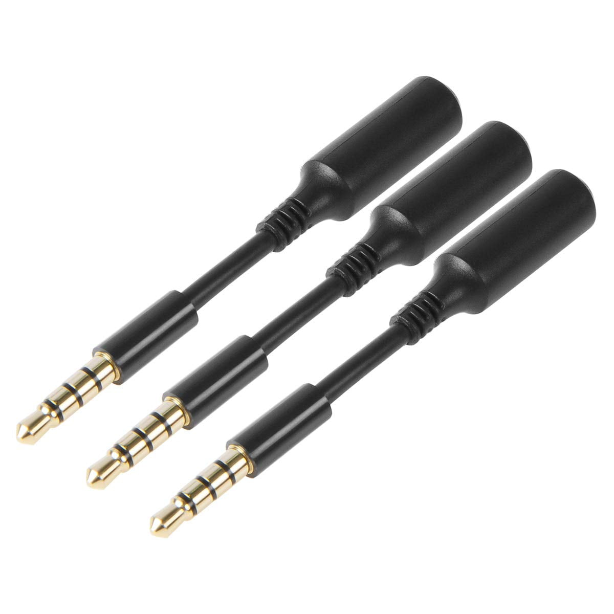 3-Pack Headphone 3.5mm Extension Cable - Male to Female Extender Audio ...
