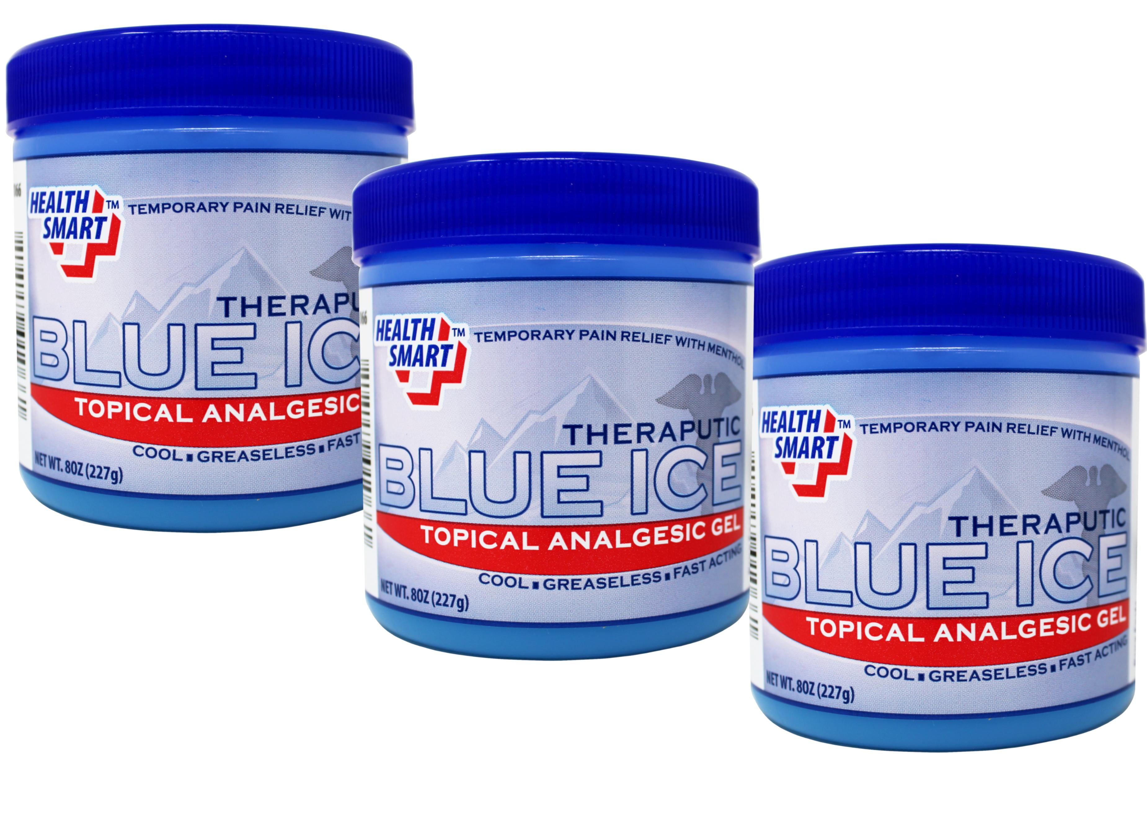 3 Pack - Health Smart Blue Ice Pain Relief Gel, Topical Analgesic Gel ...