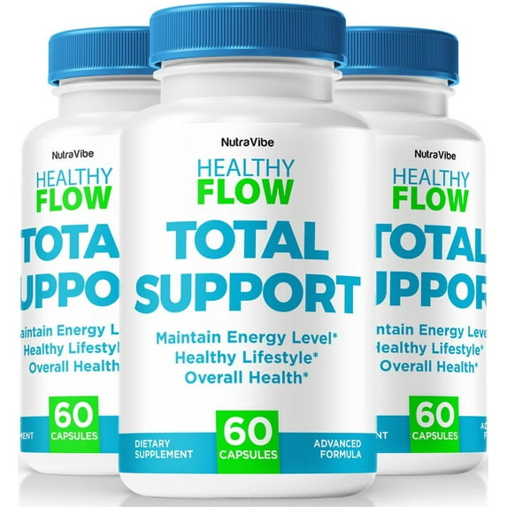 (3 Pack) Healthy Flow Total Support Capsules, Original HealthyFlow Formula - Naturally Supports ...