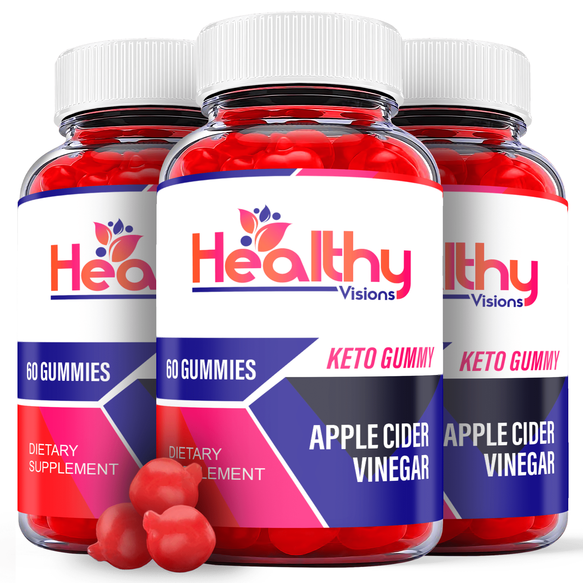 (3 Pack) Healthy Visions Keto ACV Gummies - Supplement for Weight Loss ...