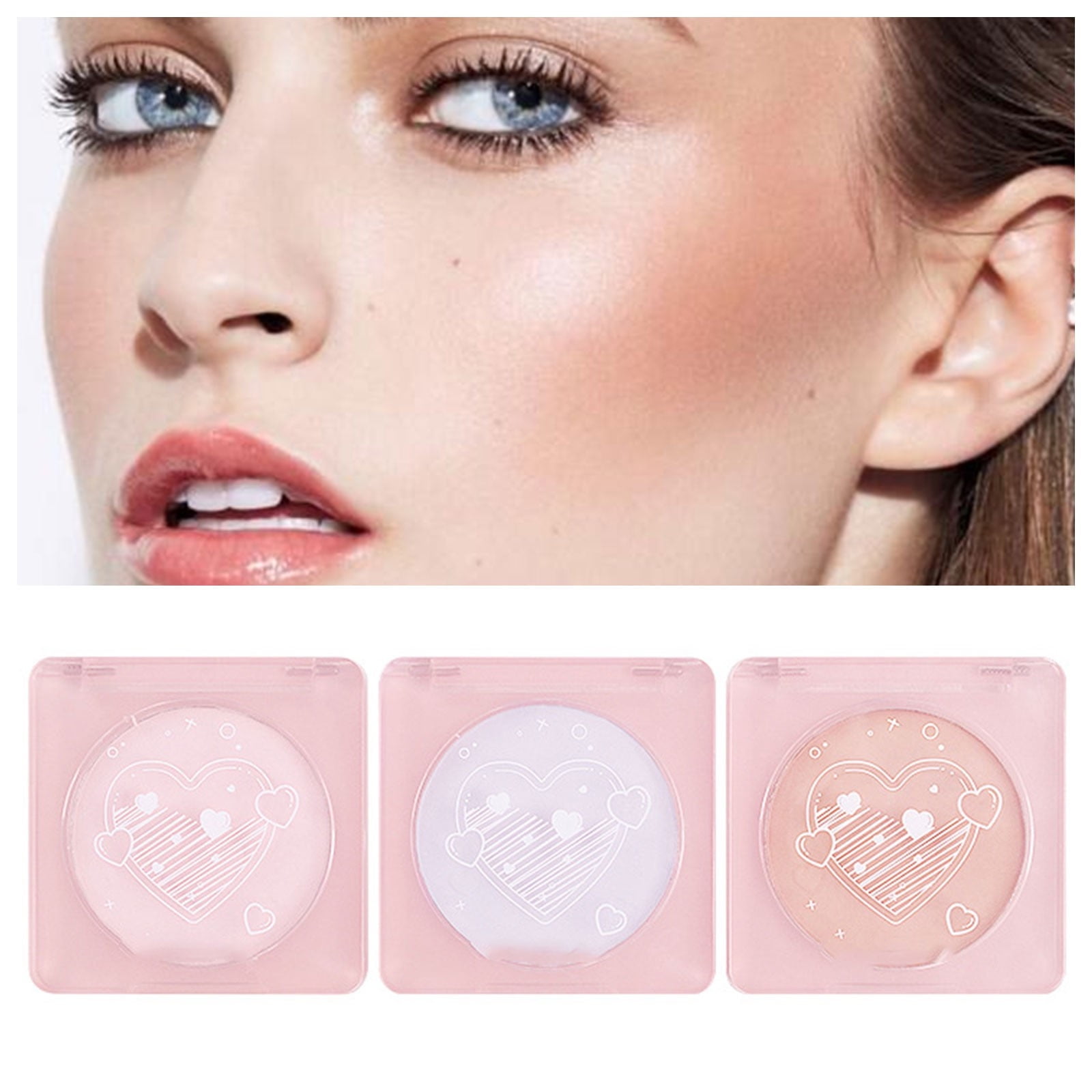 3 Pack Heart Soft Mist Blushes Blue Expansion Color Natural Good Faint ...
