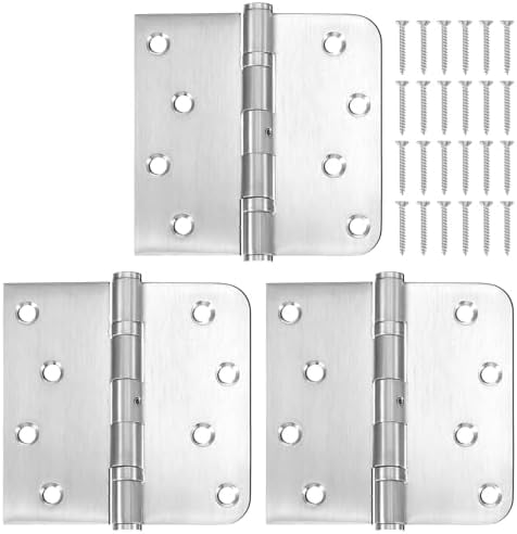 3 Pack Heavy 304 Stainless Steel Door Hinges, 4 Inch x 4 Inch Super ...