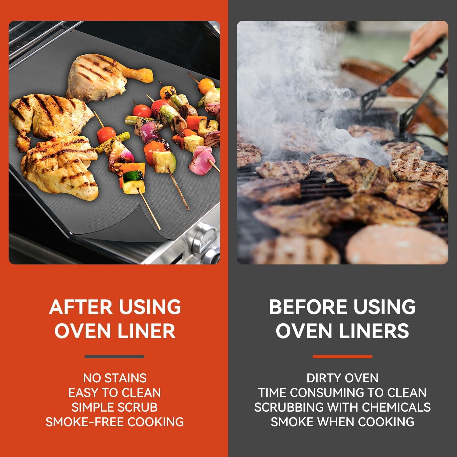 3 Pack Heavy Duty Nonstick Oven Rack Liners - Extra Large Gas Stove Top ...