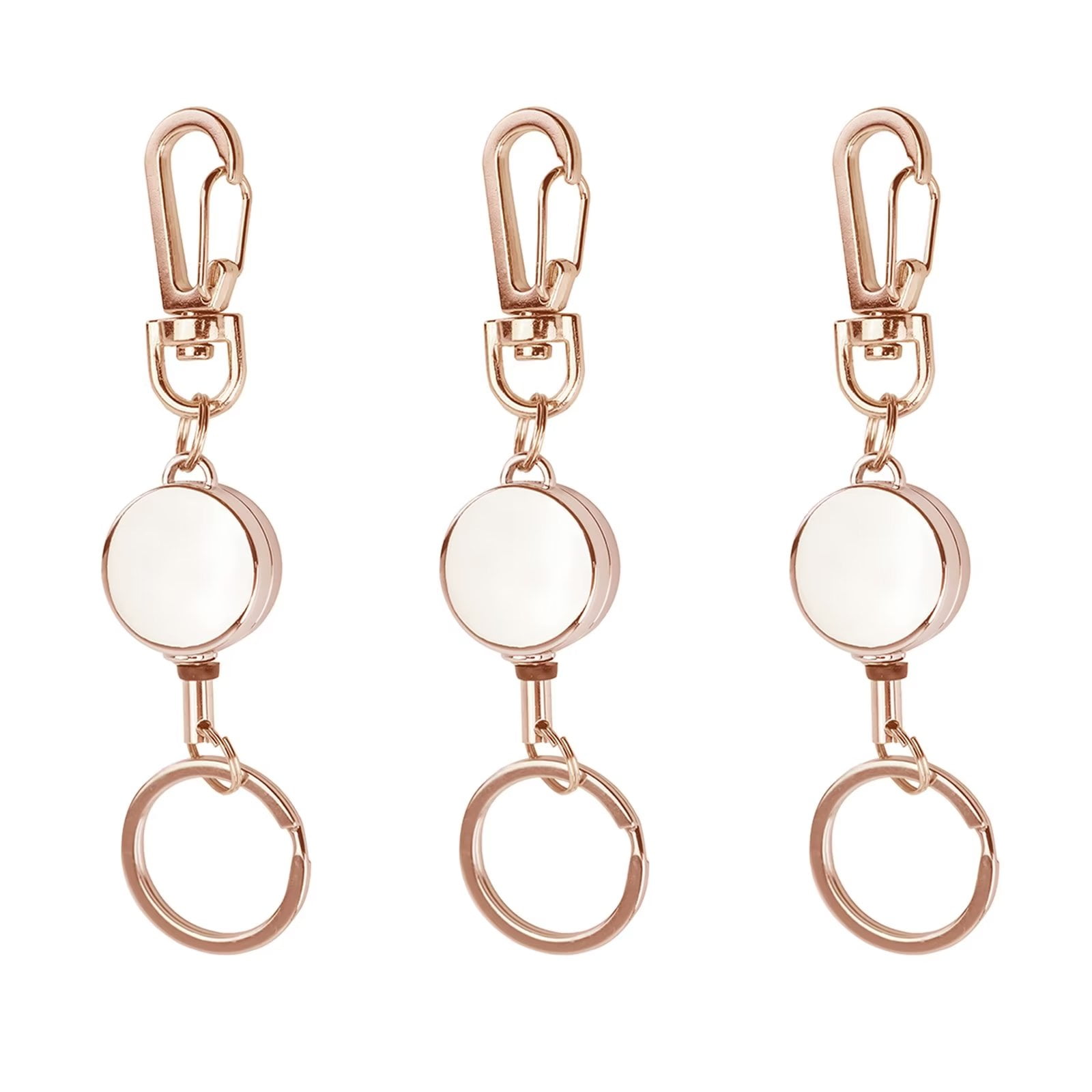 3 Pack Heavy Duty Retractable Badge Reel Metal ID Badge Holder with ...