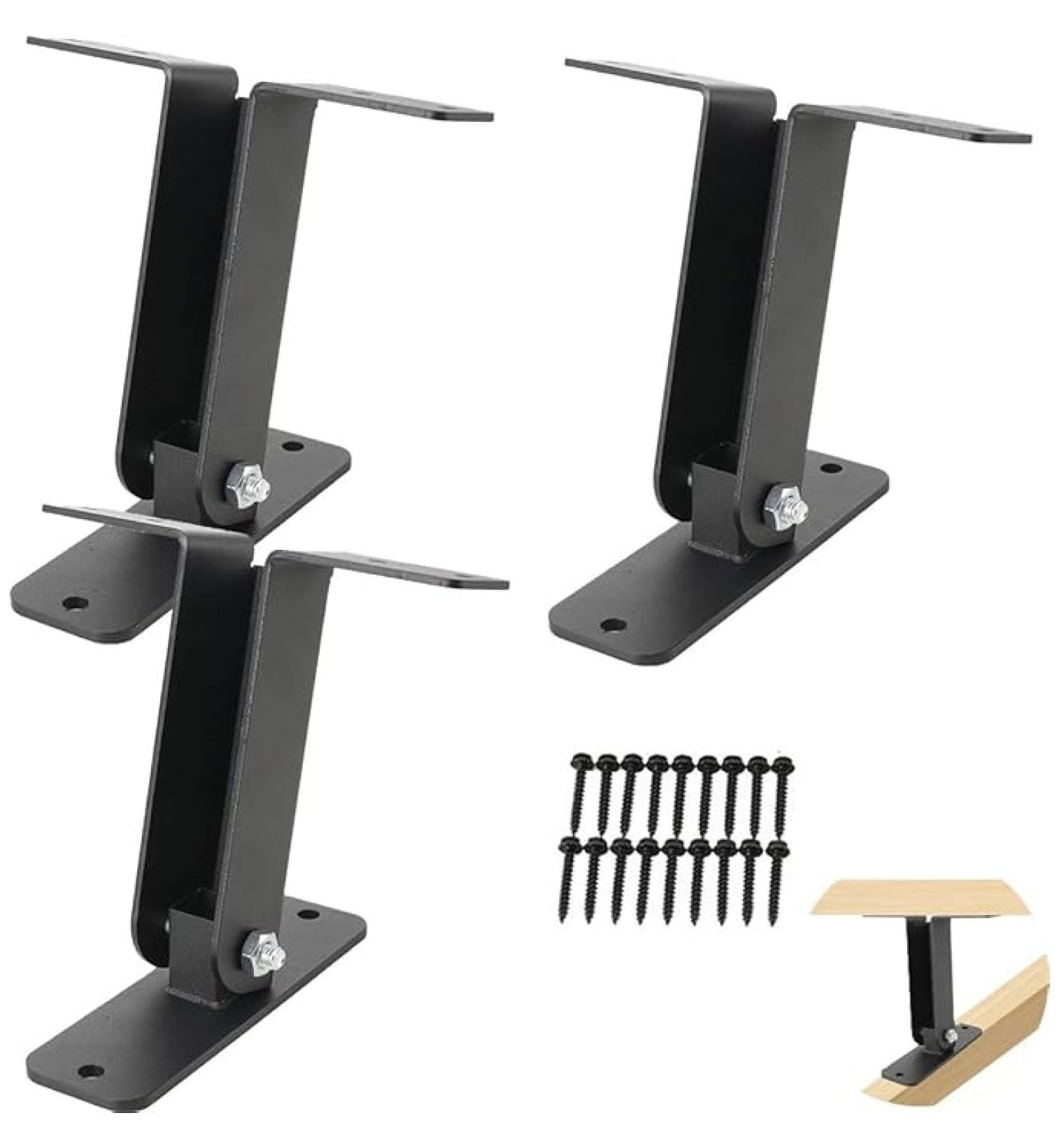 3 Pack Heavy Duty Roof Riser Brackets Kit, Pergola Brackets Adjustable ...