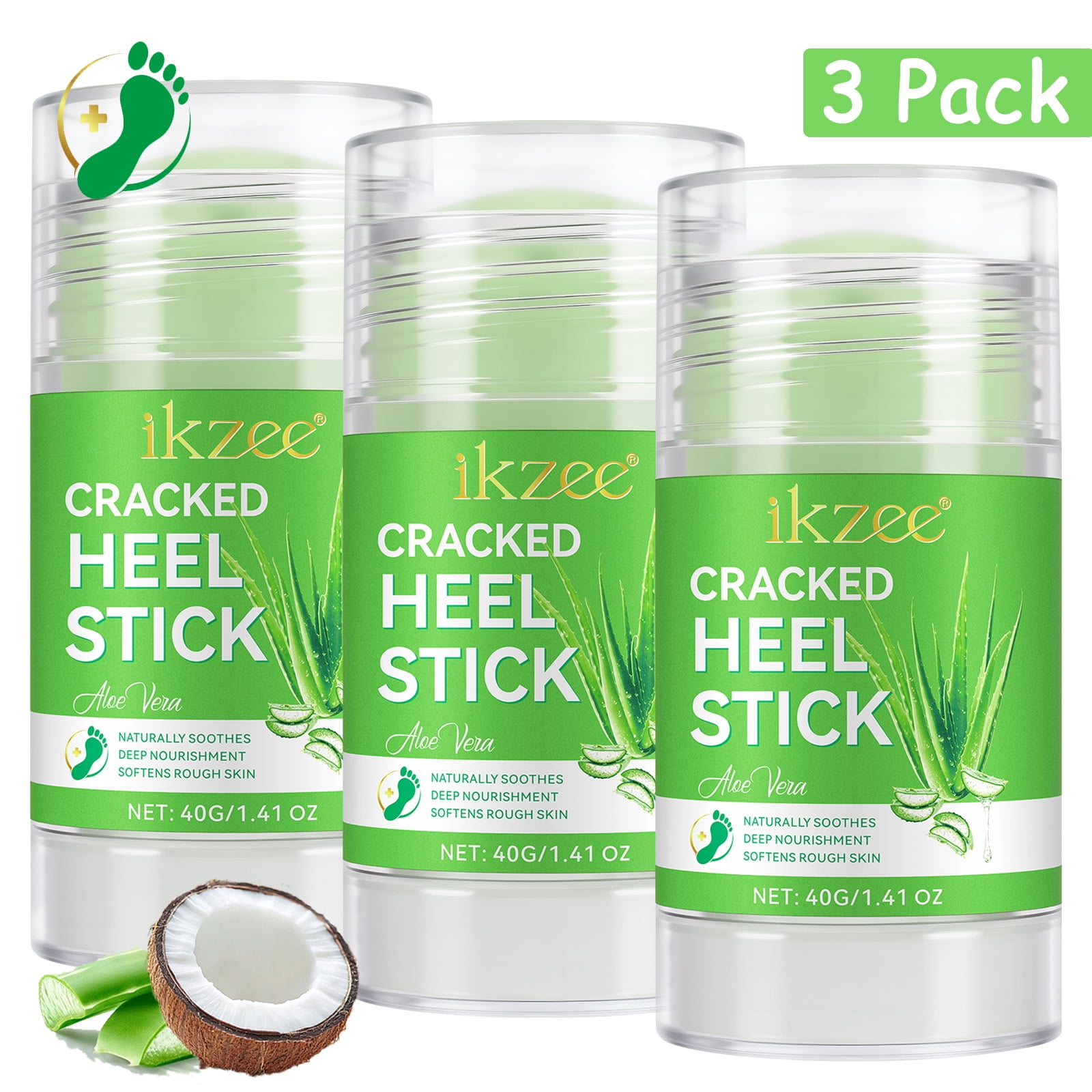 3 Pack Heel Stick for Cracked Feet, Intensive Moisturizing & Repairing ...